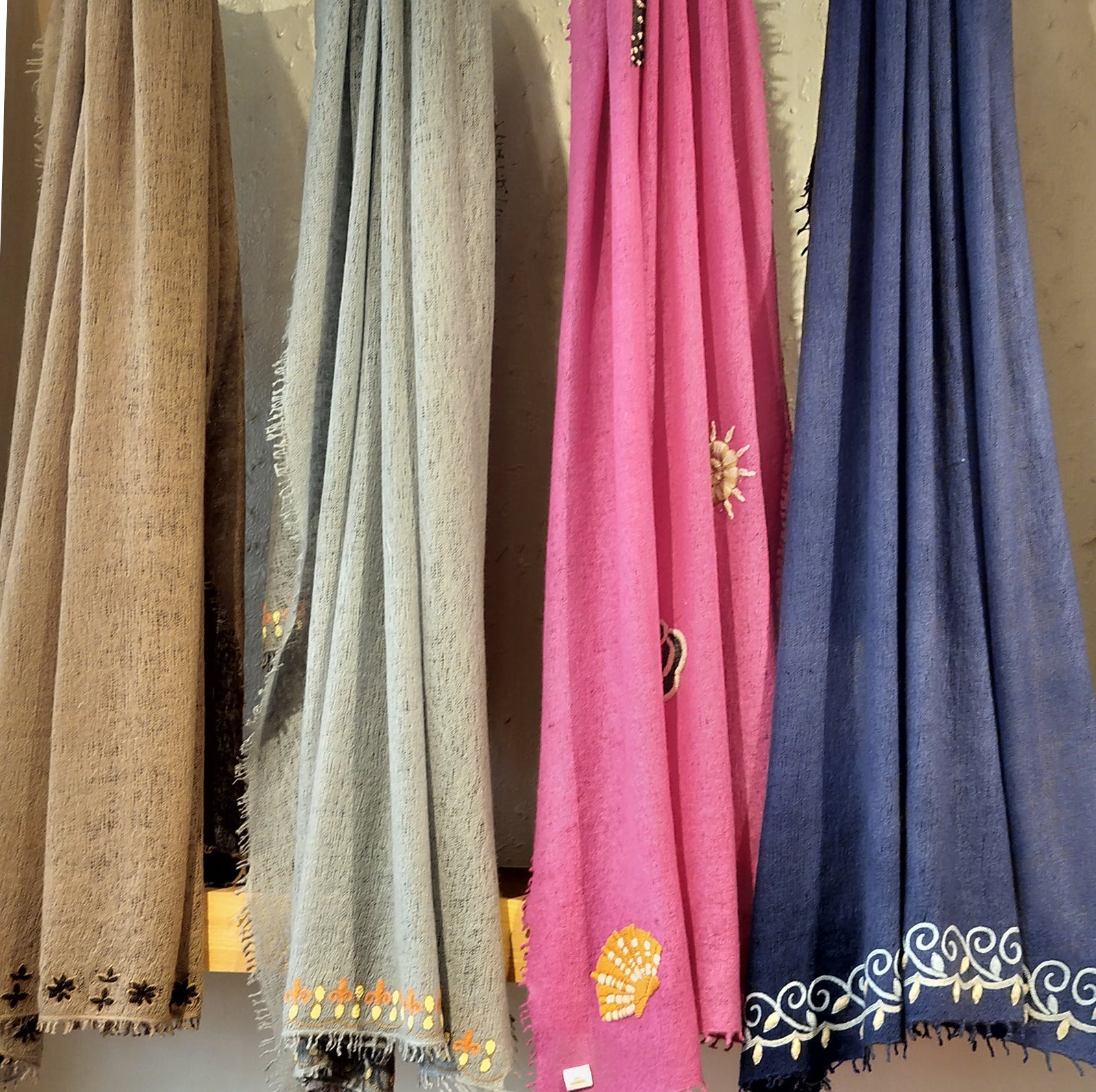Hand Embroidered Cashmere Shawls – MAYA CASHMERE